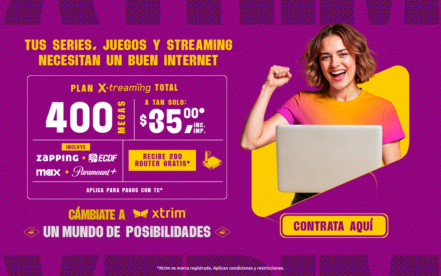 Xtrim : Internet, TV&Streaming y servicios de telefonia | Sitio Oficial