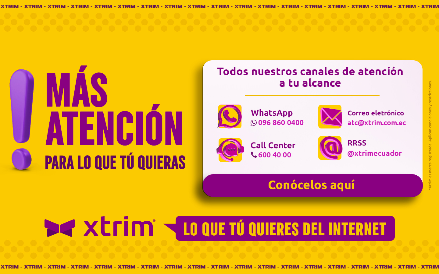 Xtrim : Internet, TV&Streaming y servicios de telefonia | Sitio Oficial