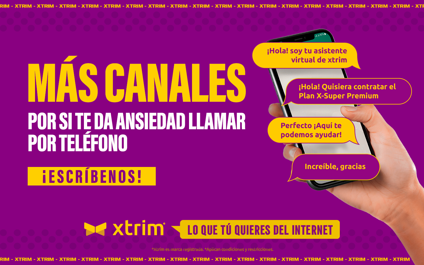 Xtrim : Internet, TV&Streaming y servicios de telefonia | Sitio Oficial